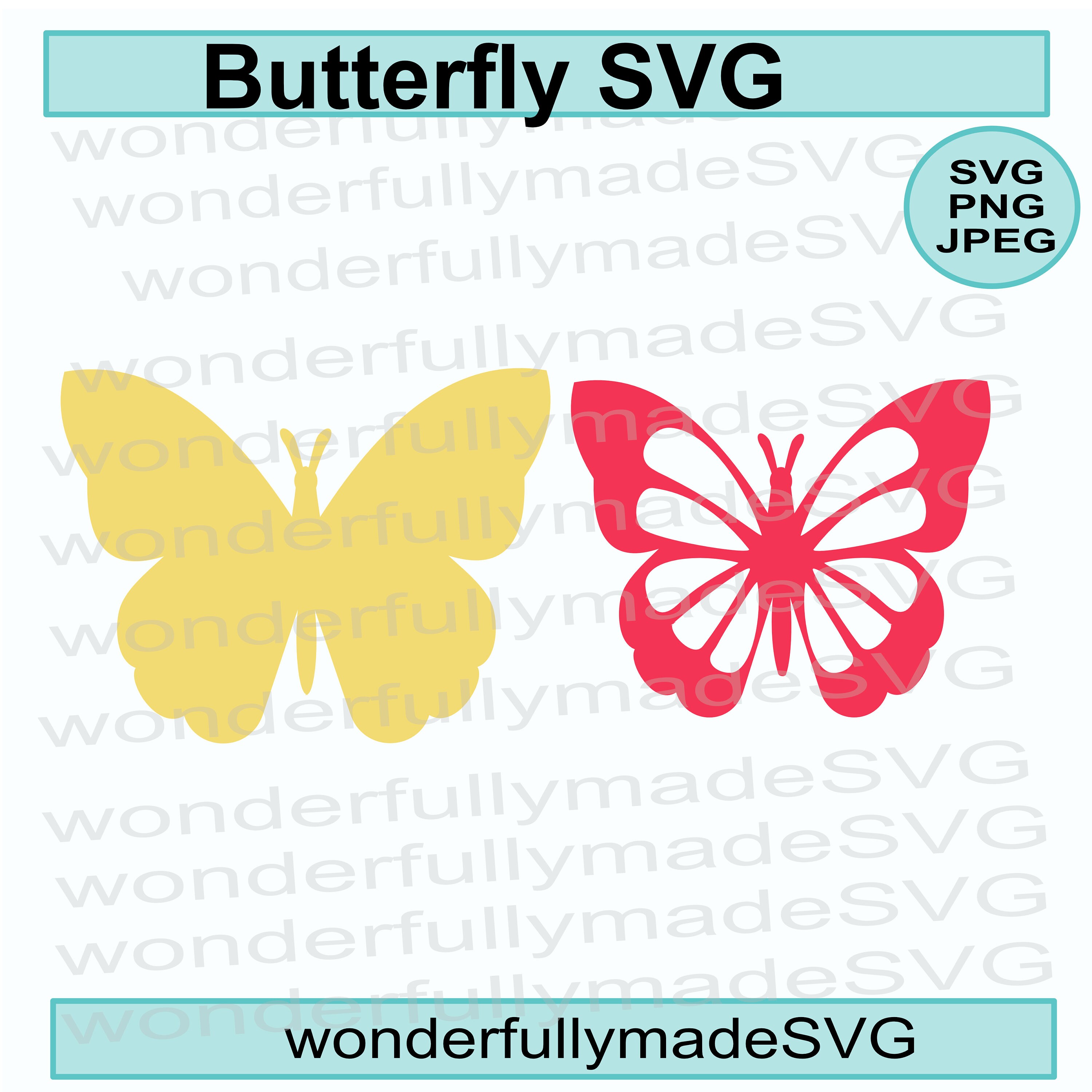 Butterfly SVG, Cute 3D Butterflies Cut Files (set of 2), Layered ...