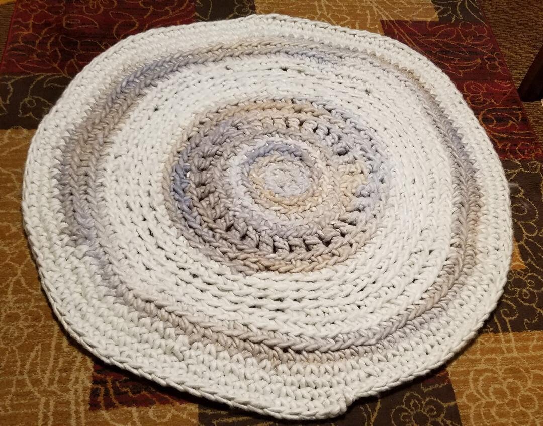 Crocheted Floor Rug / Mat - Chunky and Soft 54" Diameter - Etsy