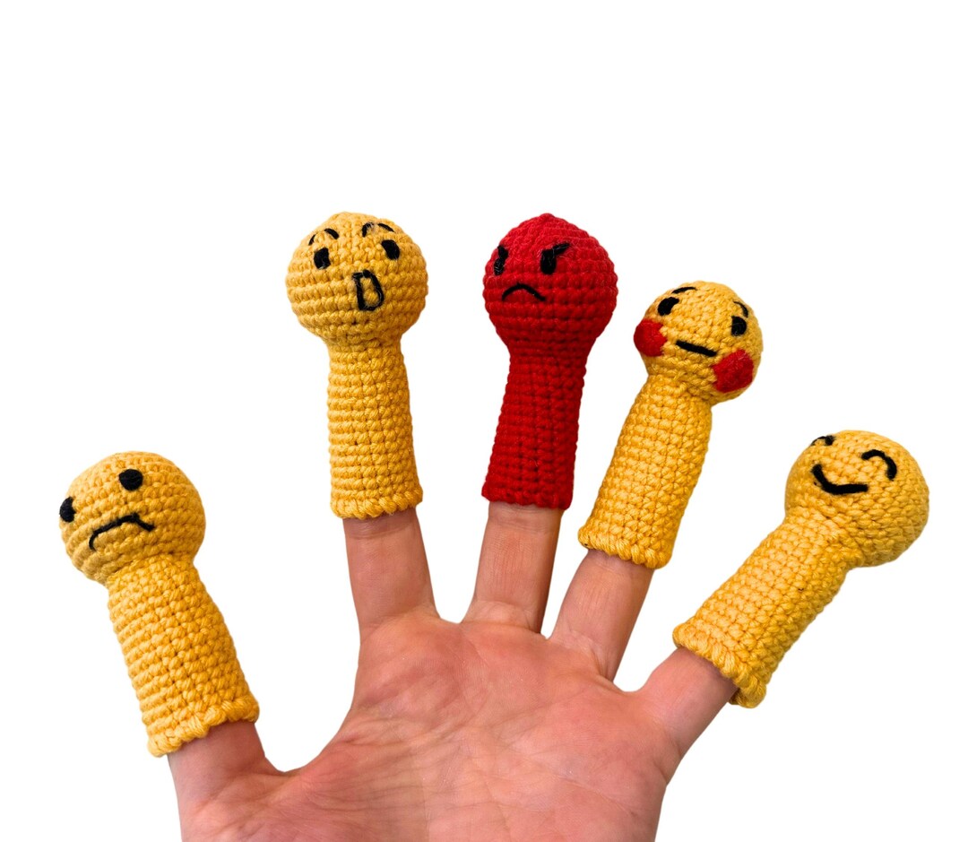 Baby Finger Puppets Set, Handmade , Crochet Finger Puppets That Teach ...