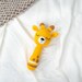 Natural Handmade Rattle for Babies , Crochet Giraffe Rattle, Bunny ...