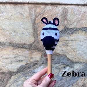 Crochet Christmas Santa Rattle, Handmade Maracas for Baby, Musical Toys ...