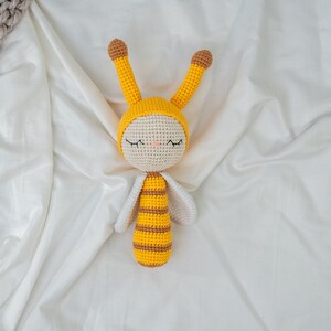 Natural Handmade Rattle for Babies , Crochet Giraffe Rattle, Bunny ...