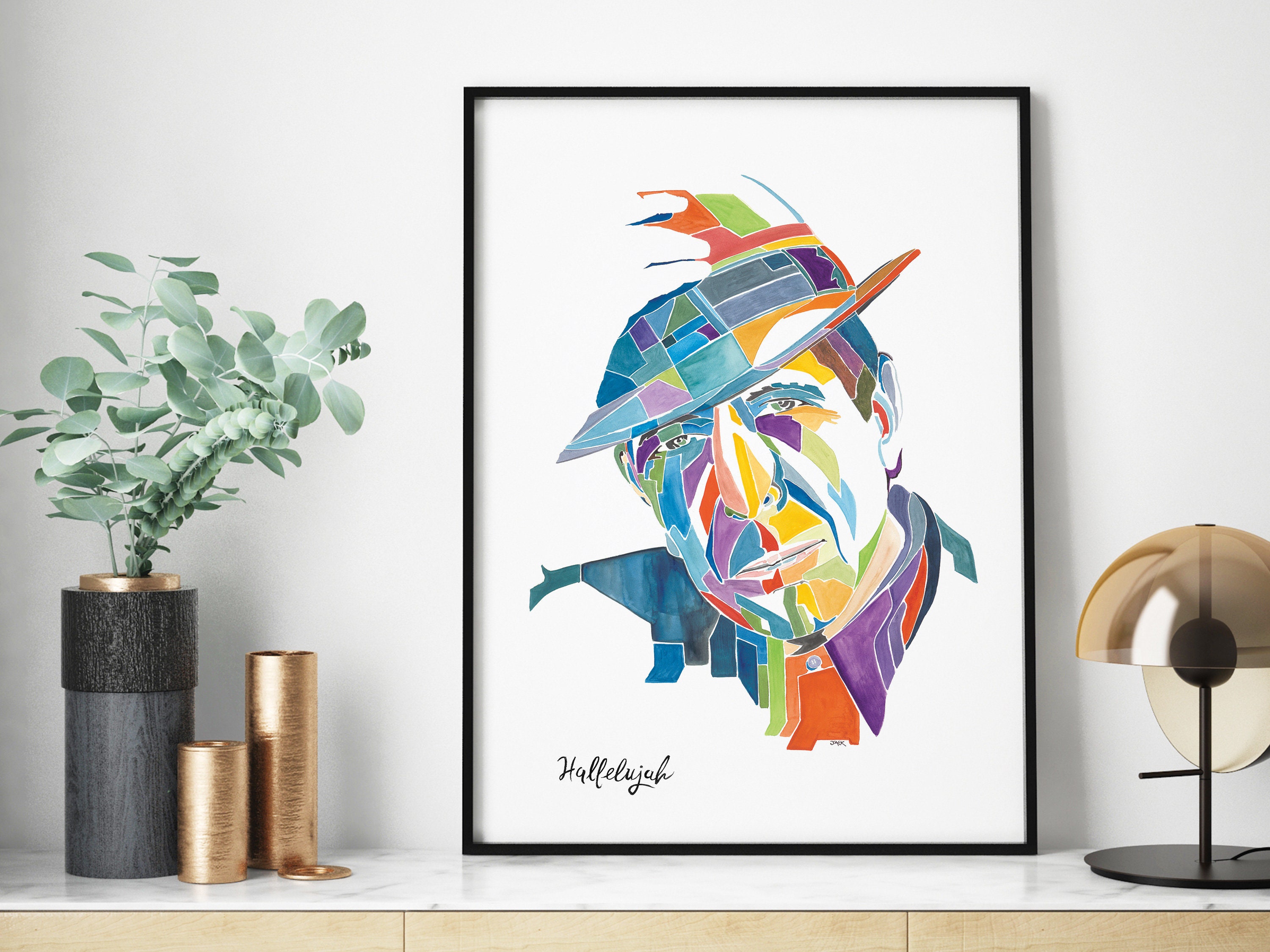 Leonard Cohen kunst, Leonard Cohen print, Montreal kunst, Leonard Cohen ...