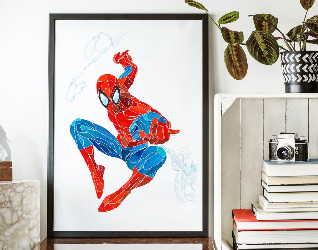 Spiderman Poster Superhero Wall Art Fan Art Prints - Etsy