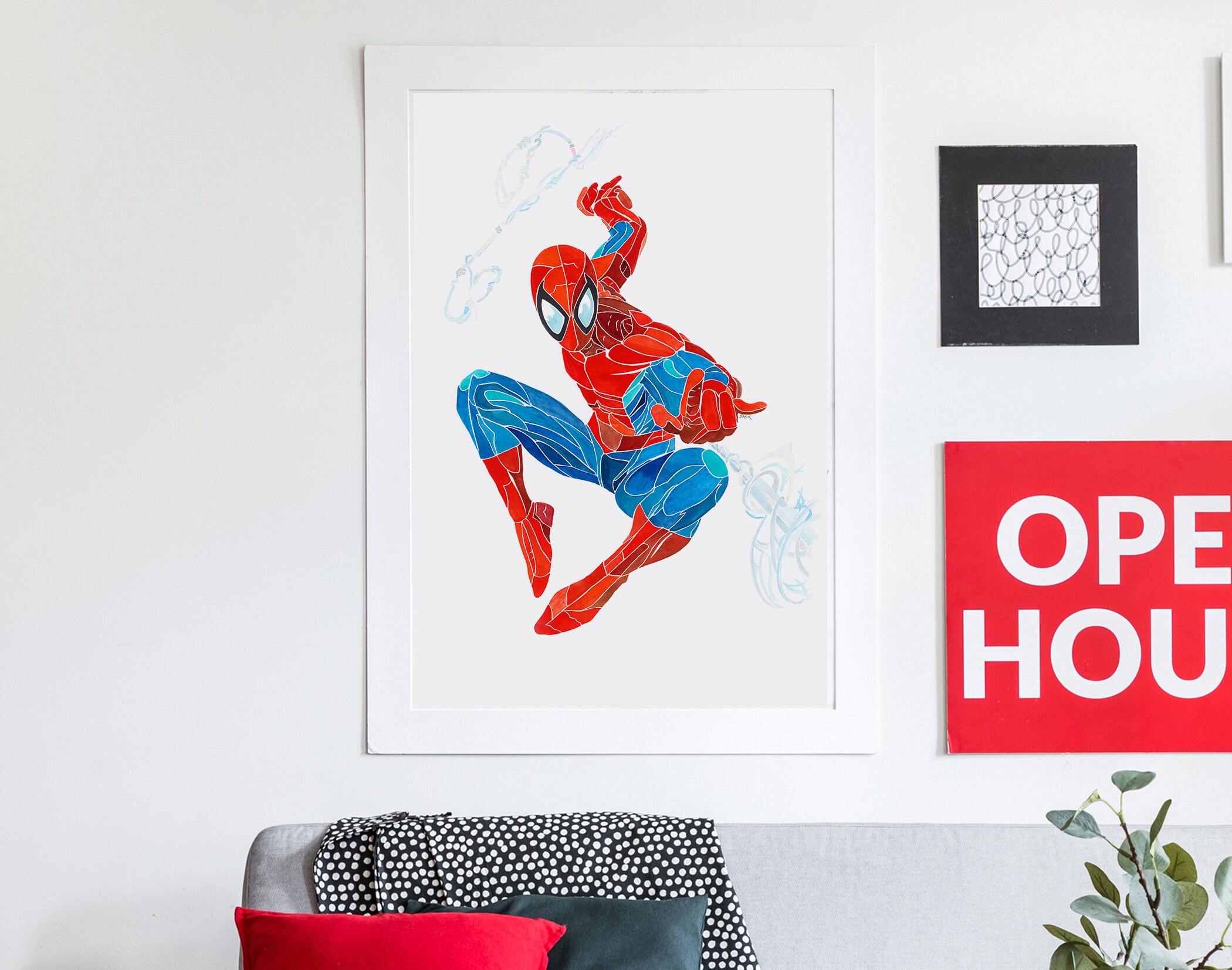 Spiderman Poster Superhero Wall Art Fan Art Prints - Etsy