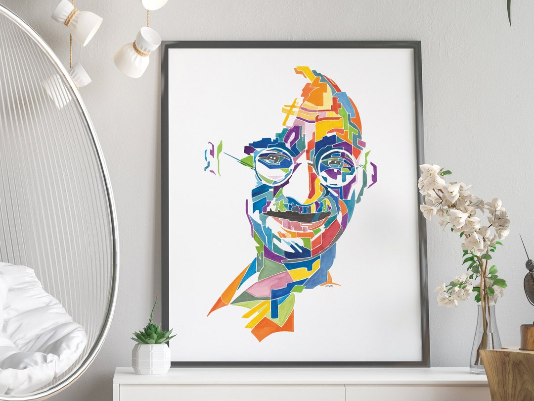 Ghandi, Ghandi Print, Mahatma Ghandi, Ghandi Poster, Mahatma Ghandi ...
