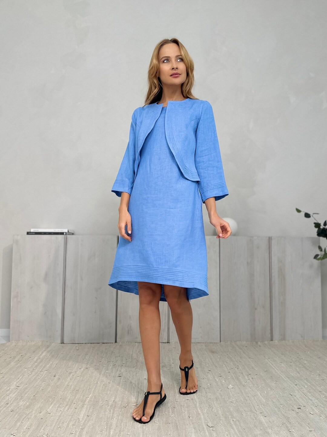 100% Linen Jacket With Hand Embroidery/ Linen Bolero/ 1595 - Etsy