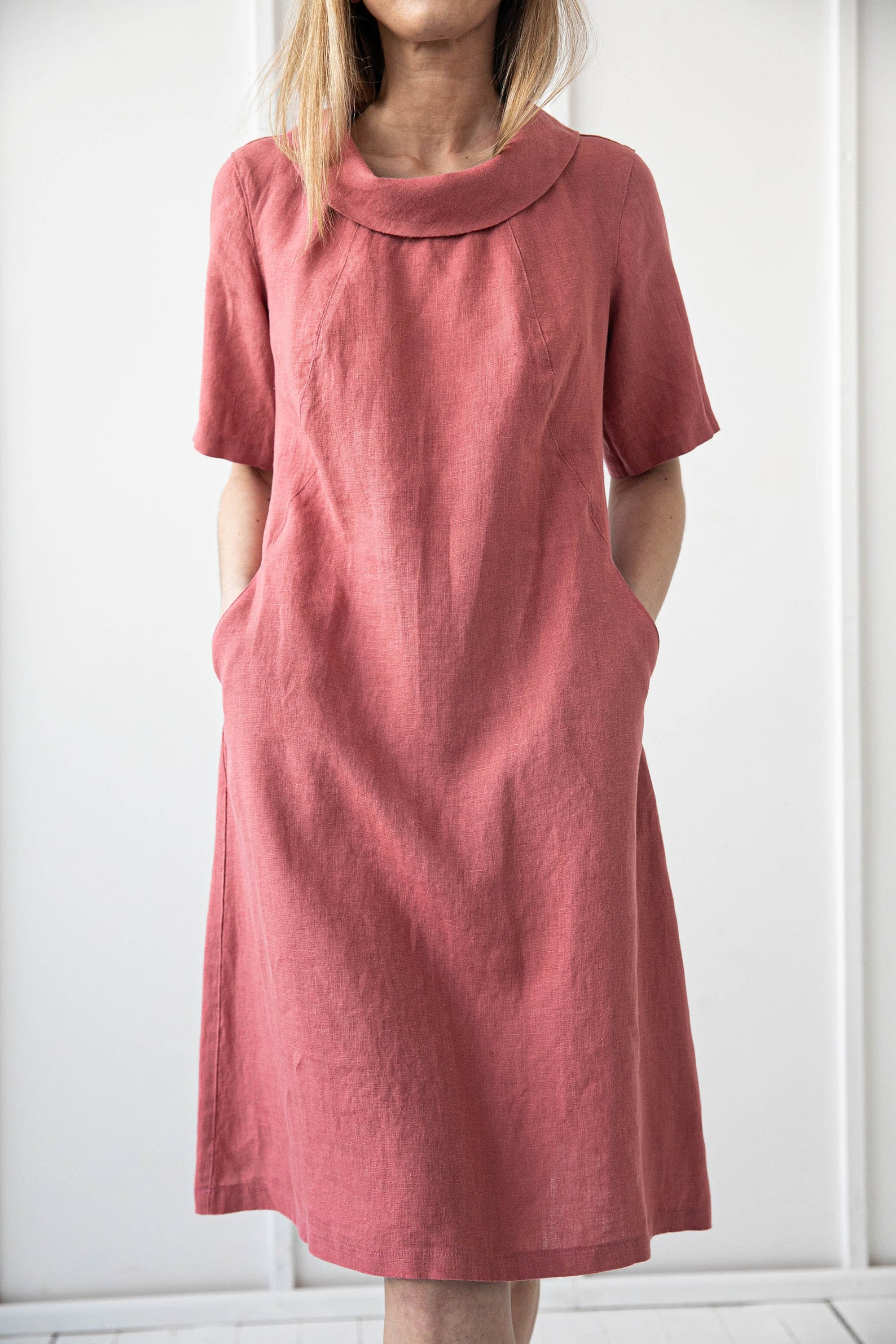 100% Pure Linen Dress/ Loose Flax Dress/ 1209 - Etsy