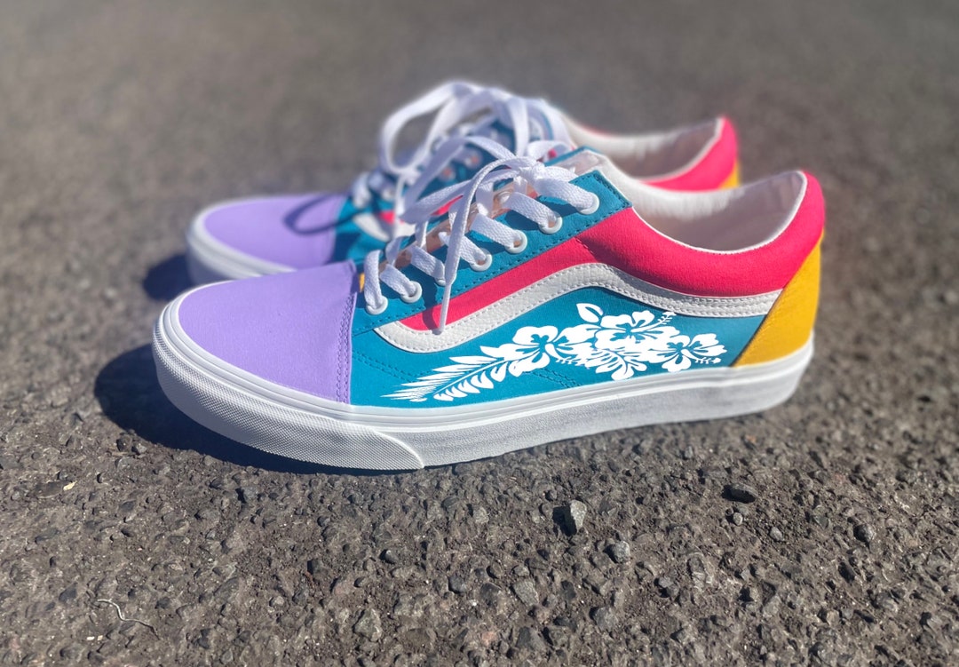 Custom Tropical Colored Vans 2.0 - Etsy