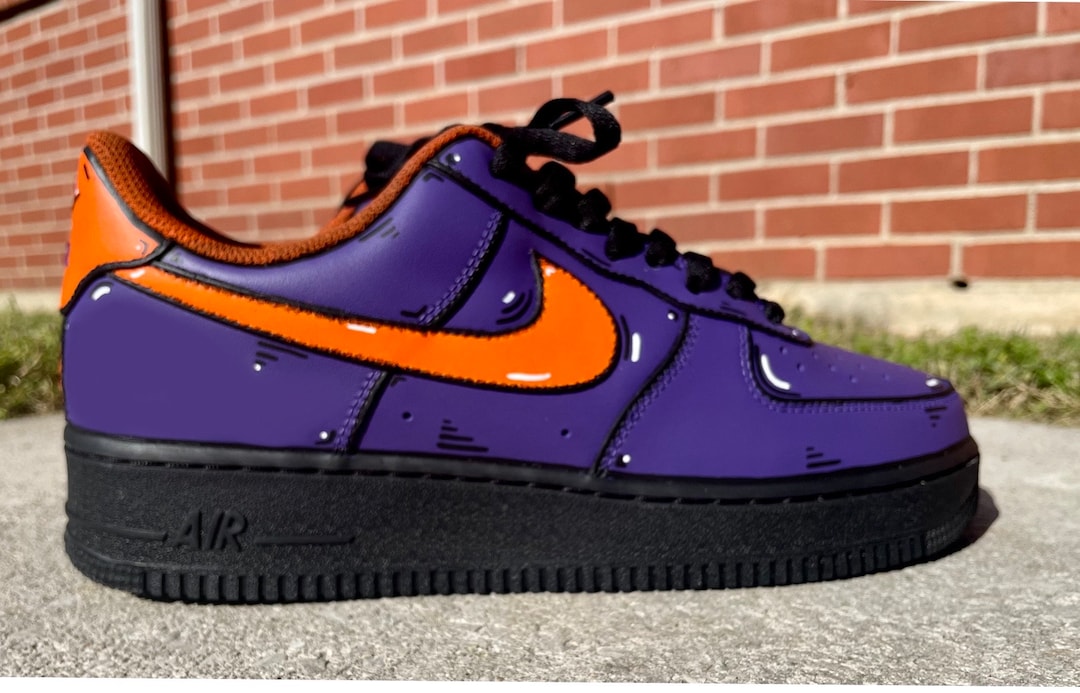 Varsity Purple and Orange Custom Air Force 1’s - Etsy