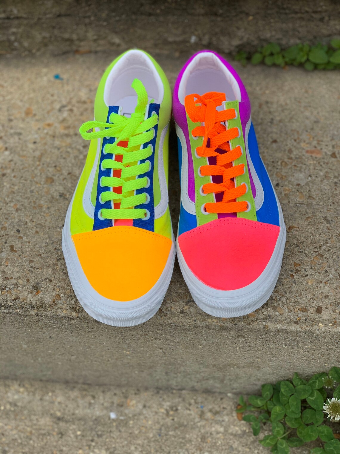 What the Neon is Going on Here Custom Vans - Etsy