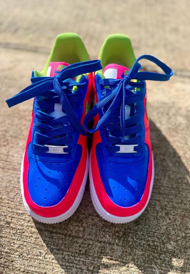 Neon Pink Drip Custom Air Force 1’s - Etsy