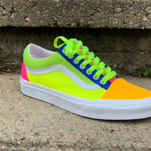 What the Neon is Going on Here Custom Vans - Etsy