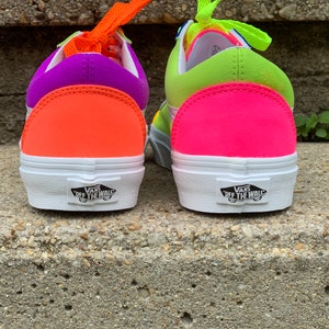 What the Neon is Going on Here Custom Vans - Etsy