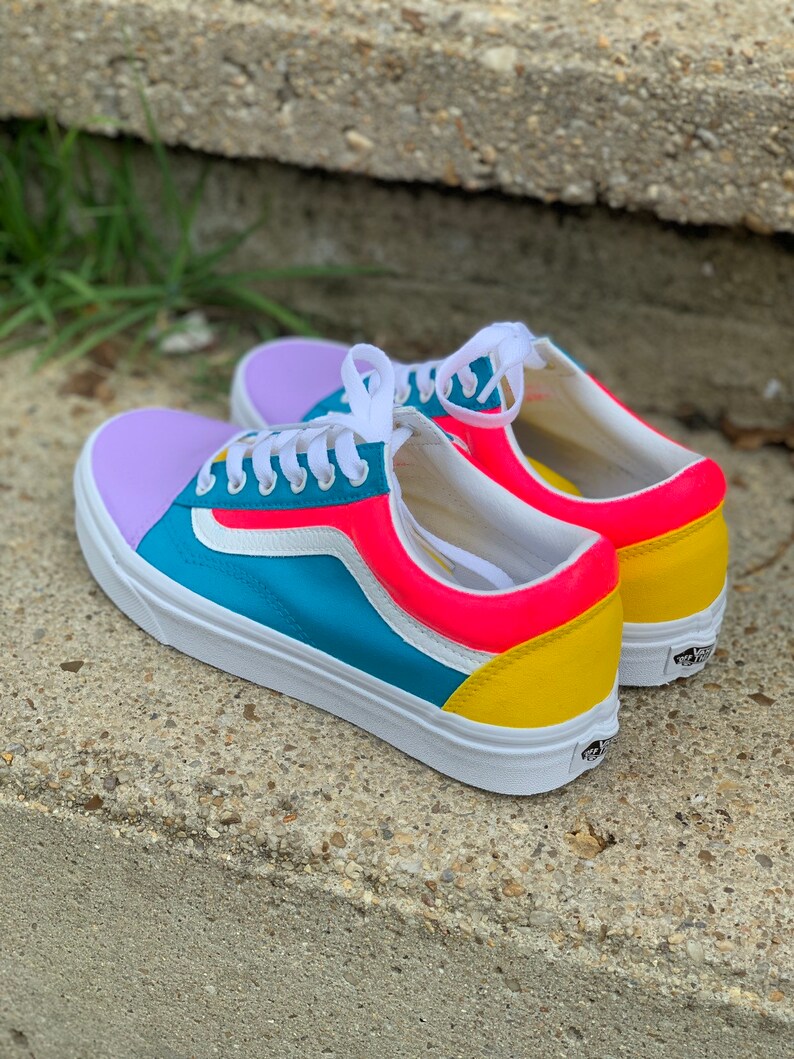 Custom Tropical Colored Vans - Etsy