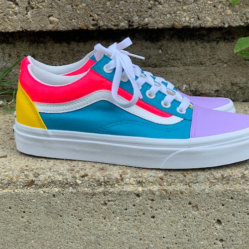 Custom Tropical Colored Vans - Etsy