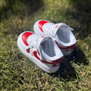 Lady Bug Air Force 1’s (kids) - Etsy
