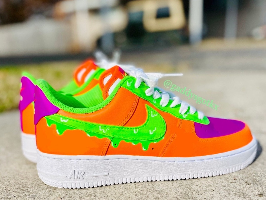 Neon Drip Custom Air Force 1’s - Etsy