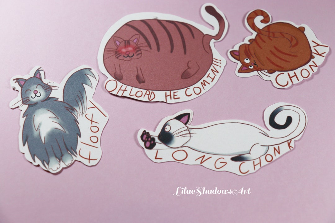 Chonky Cats Sticker Pack - Etsy