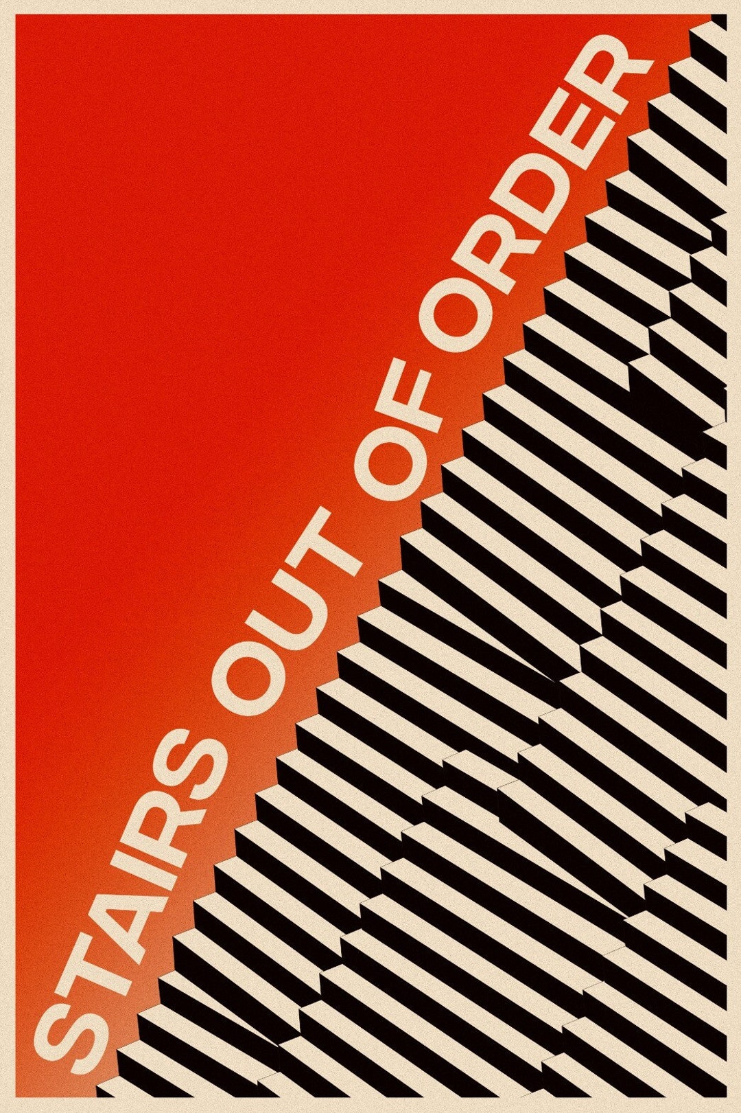 Stairs Out of Order - 12" by 18" Funny Retro Midcentury Decor Poster - Etsy