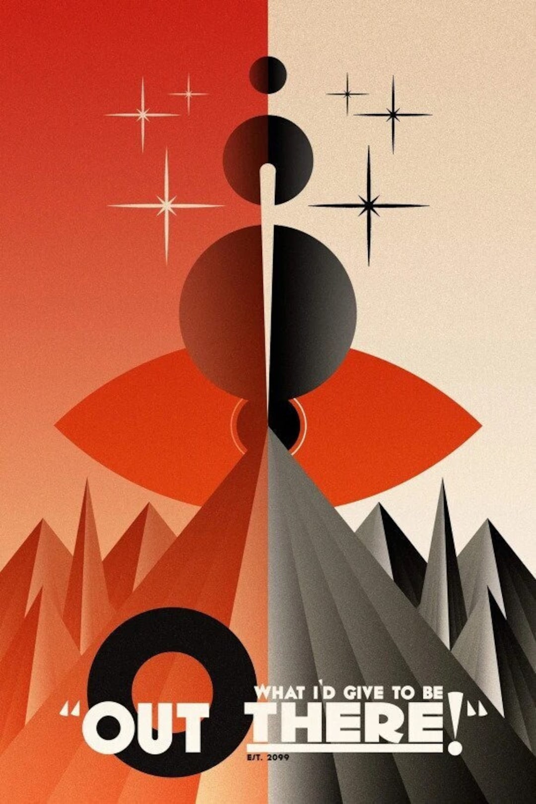 Retro "liminal Space Travel" Poster - Out There! - Etsy