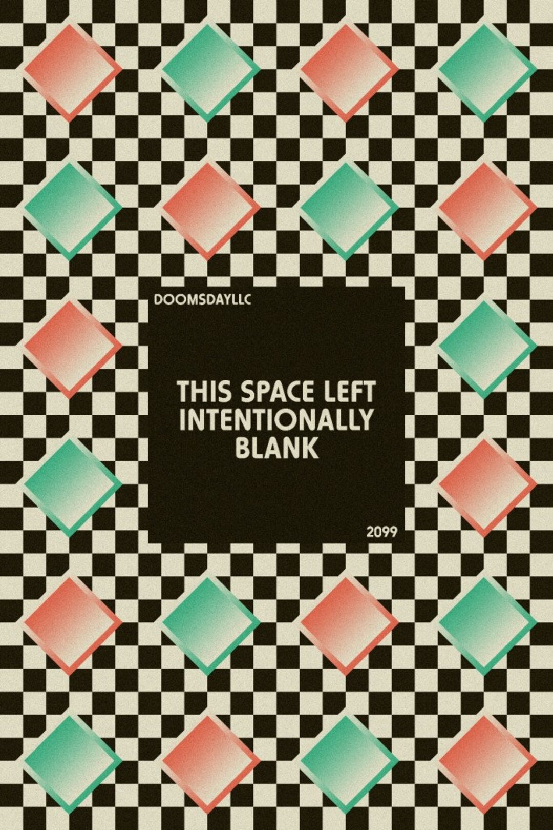 Retro 80's Funky Dystopian Poster This Space Intentionally Left Blank ...