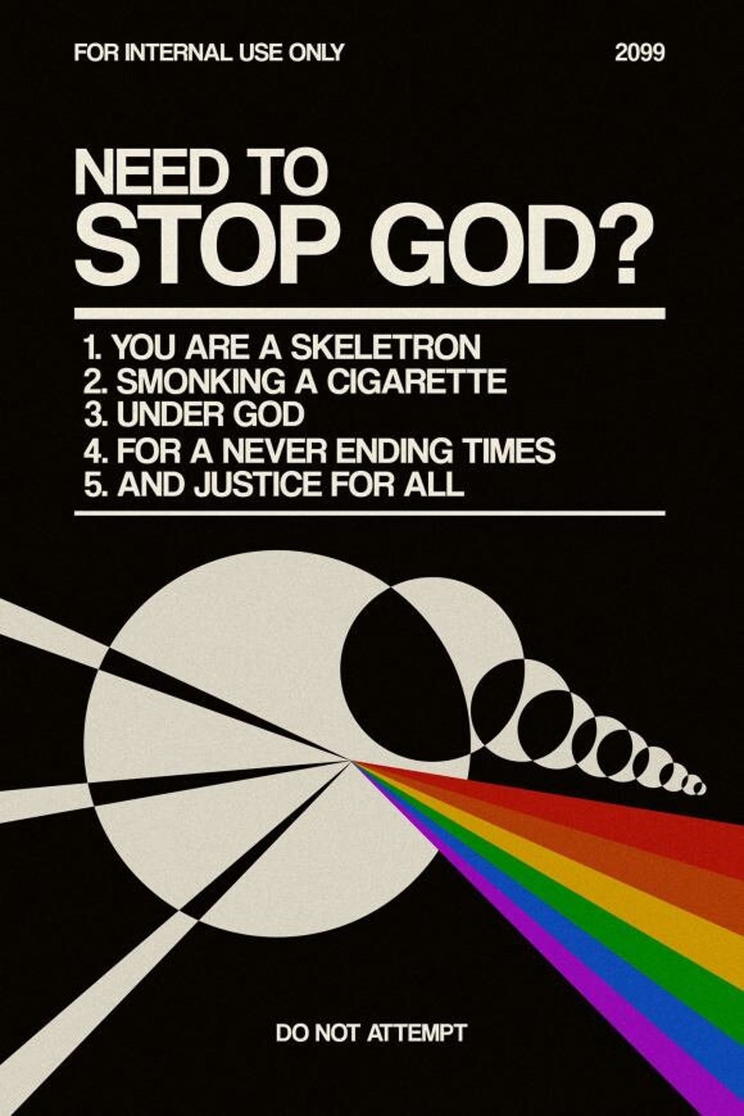 Need to Stop God? Here's How! Deranged Minimalist Psychedelic Retro ...