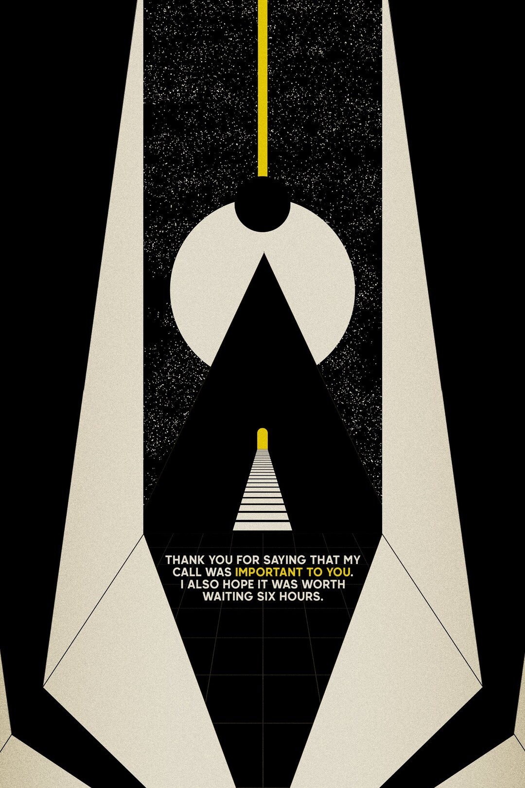 Retro Scifi Minimalist Liminal Space Travel Print - Thank You for ...