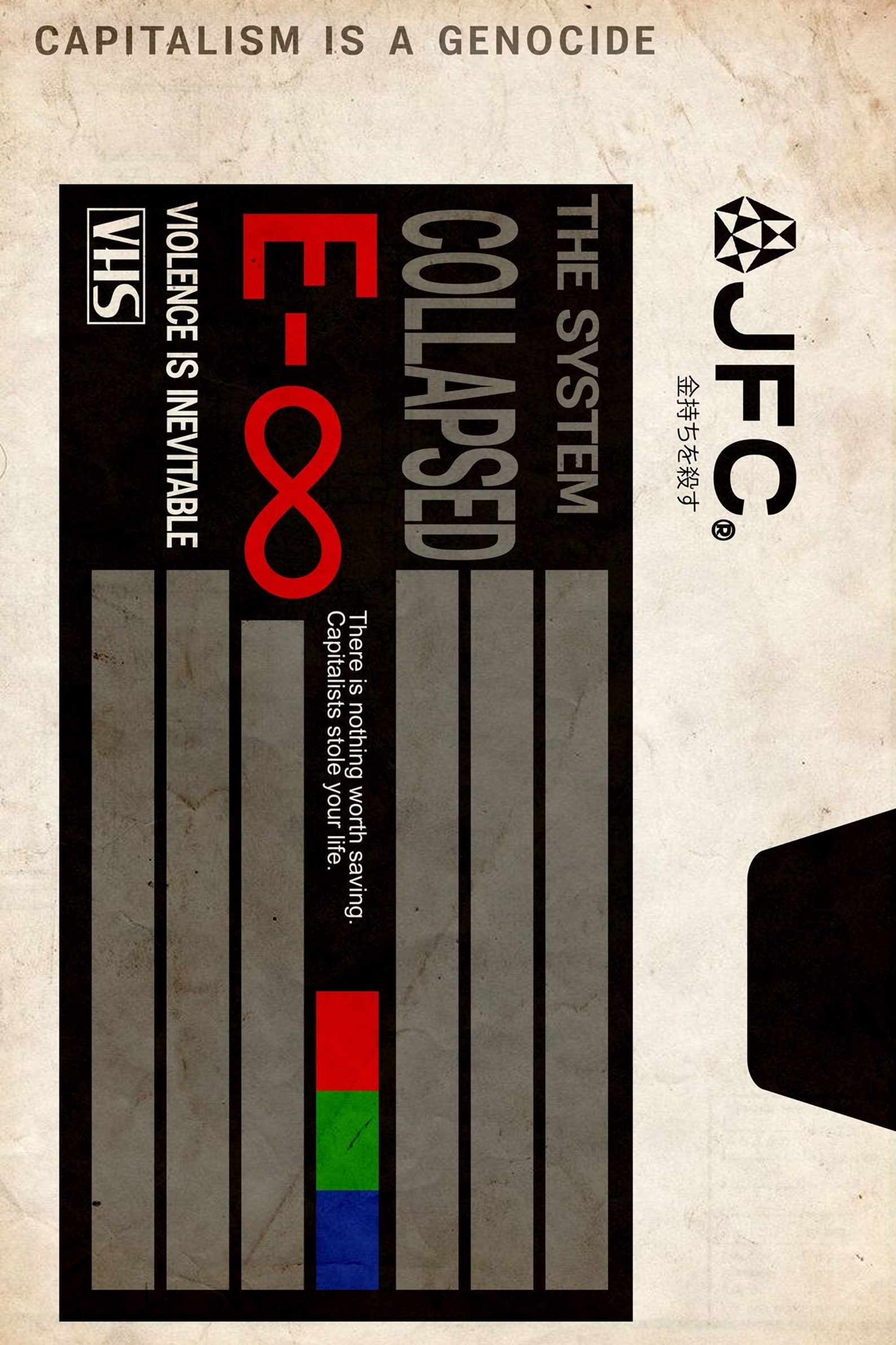Anticapitalist VHS Parody Propaganda Poster - the System Collapsed - Etsy