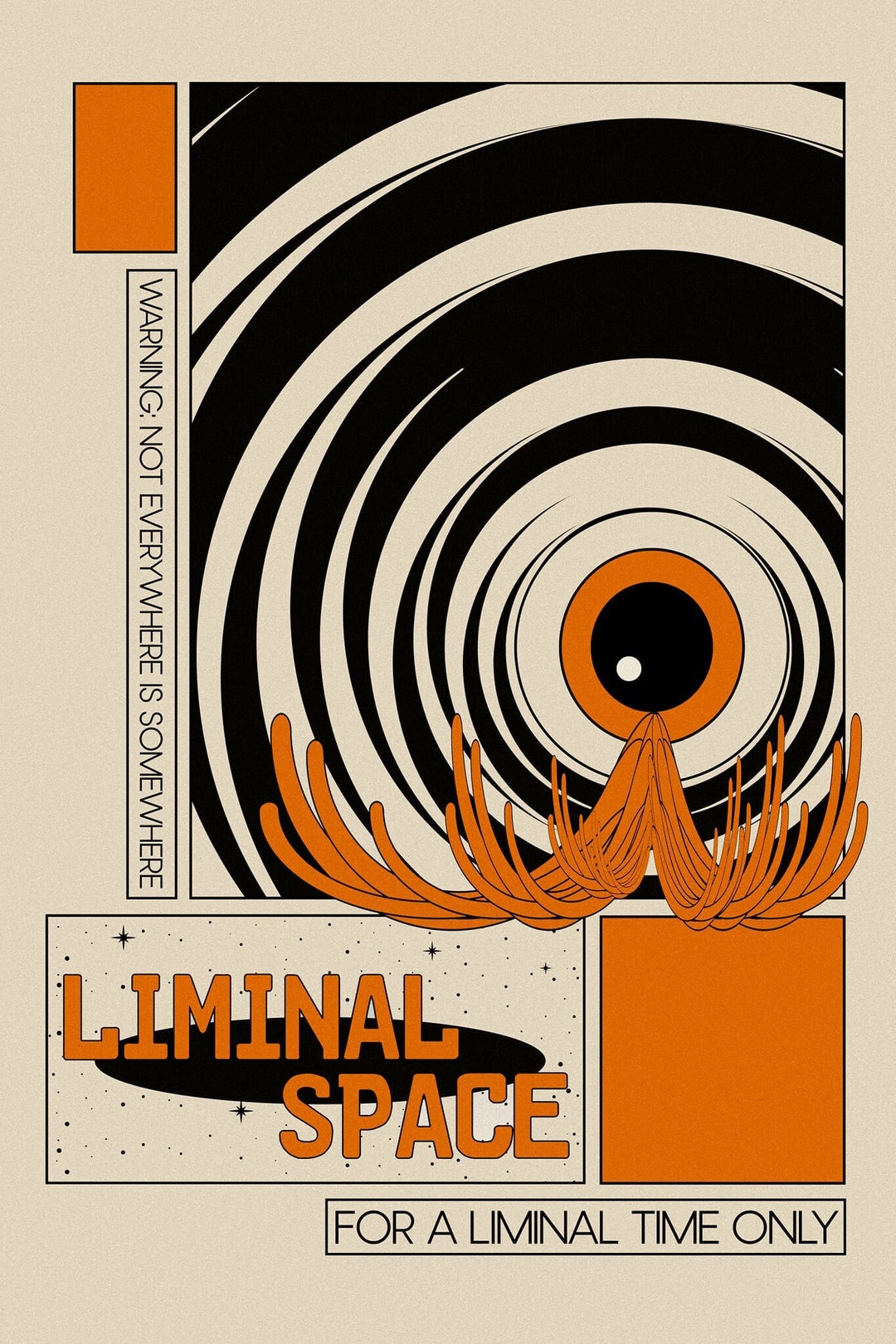Liminal Space - Minimalist Retro Horror Style Print - Etsy