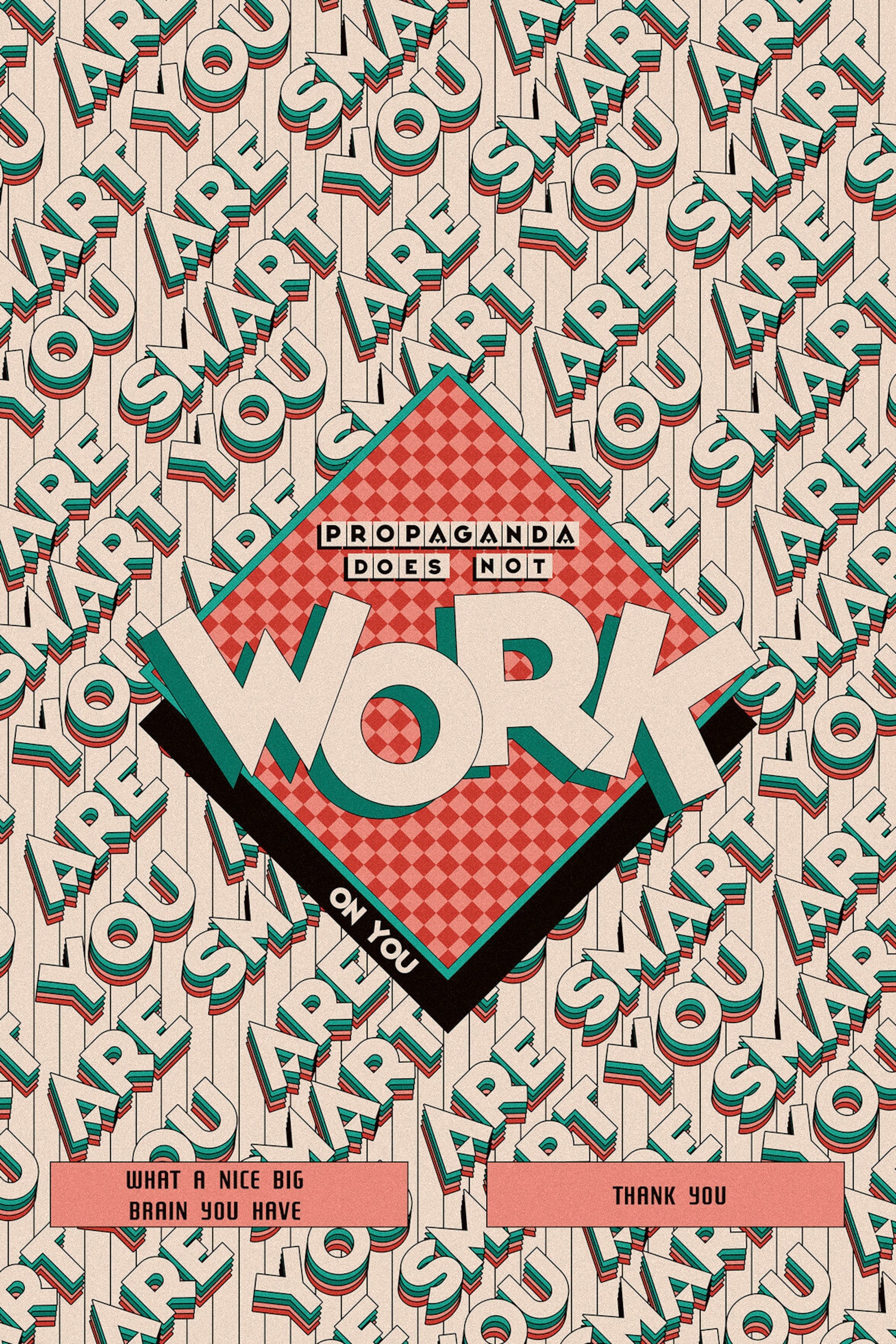 Retro 90s VHS Propaganda Poster - Propaganda Does Not Work on You - Etsy