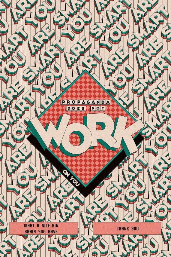 Retro 90s VHS Propaganda Poster Propaganda Does Not Work on | Etsy