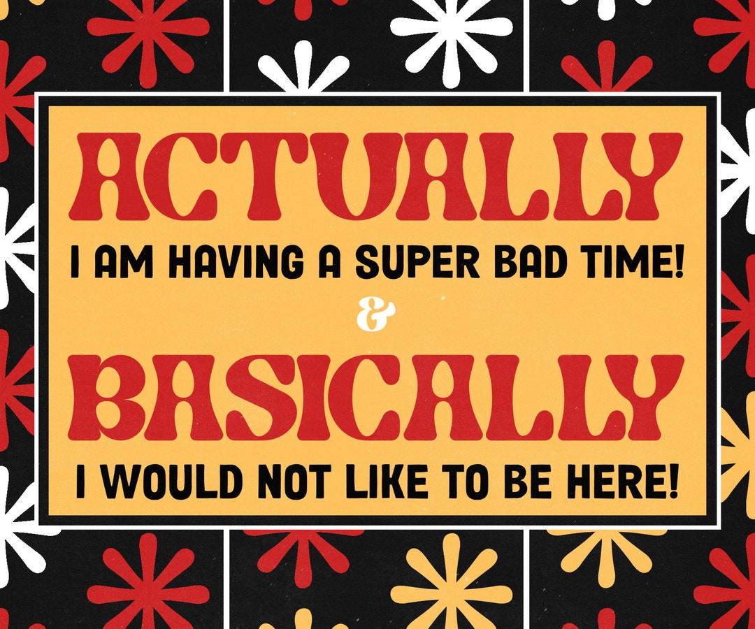 Actually Basically 3 Vinyl Sticker - Etsy