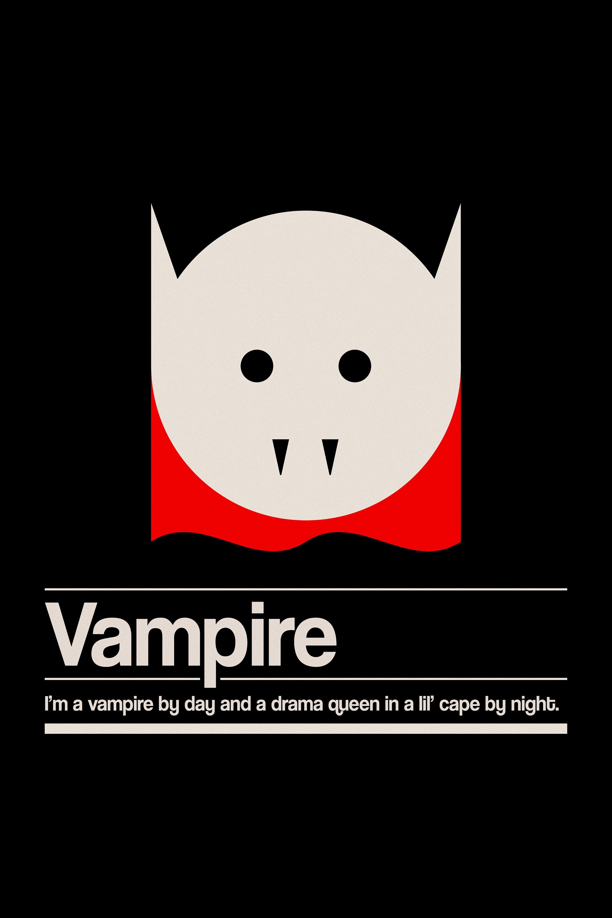 Vampire - Retro Minimalist Boho Vampire Print - Etsy