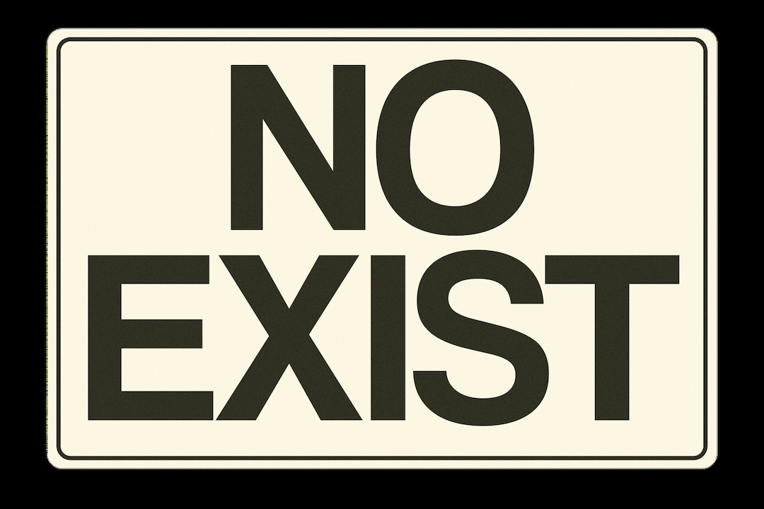 No Exist 3" Vinyl Sticker - Etsy