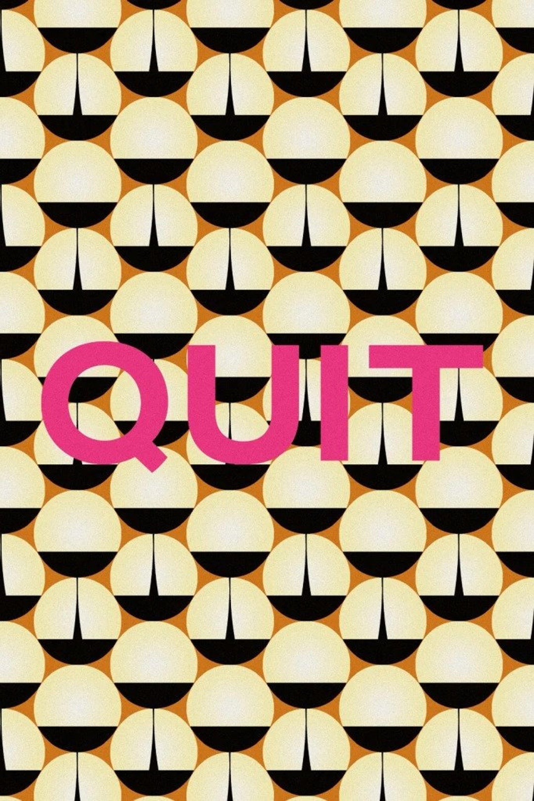 Quit - Retro Abstract Geometric Propaganda Poster - Etsy