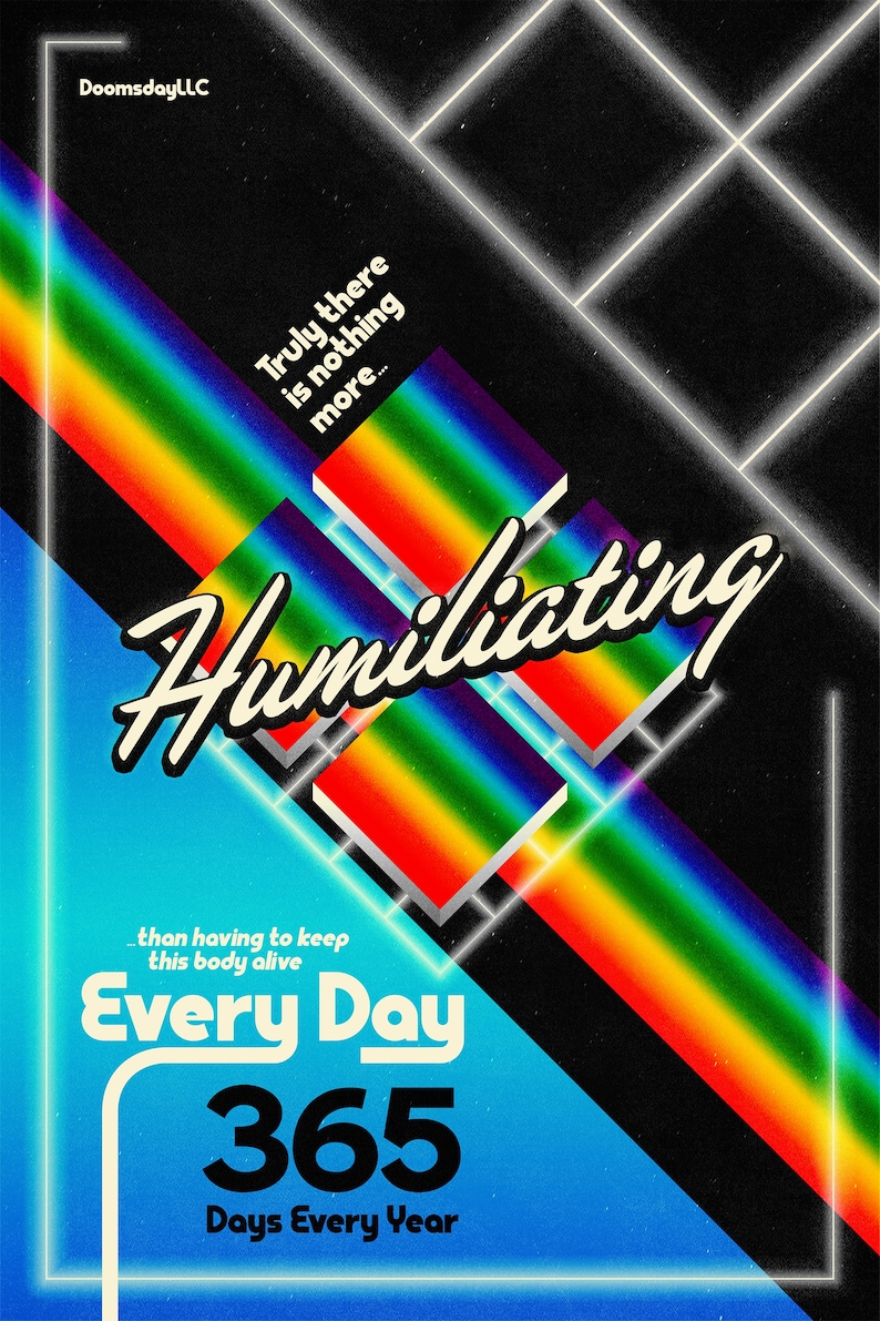 Retro Vaporwave VHS Parody Poster - Humiliating - Etsy