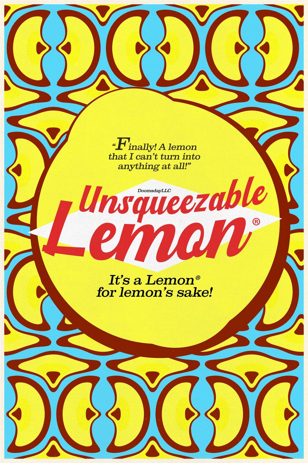 Unsqueezable Lemon® - Retro Pop Art Advertisement Parody - Etsy