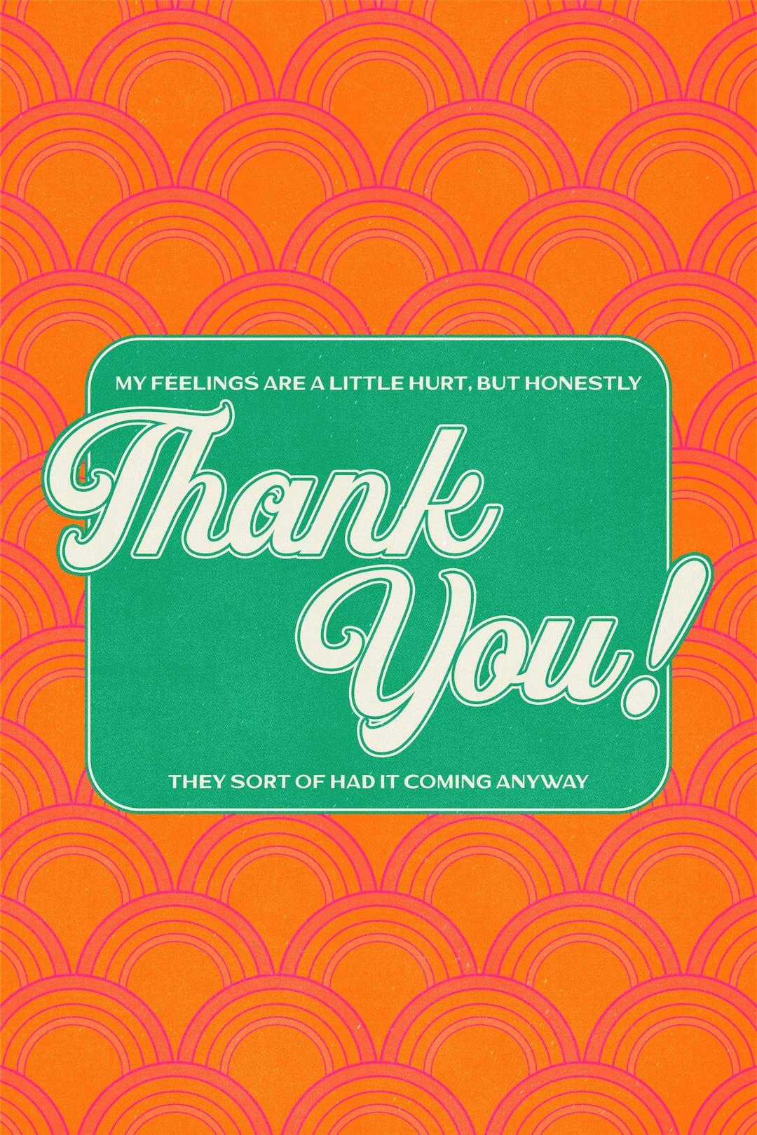 Thank You! Funky Retro Pattern Poster - Etsy
