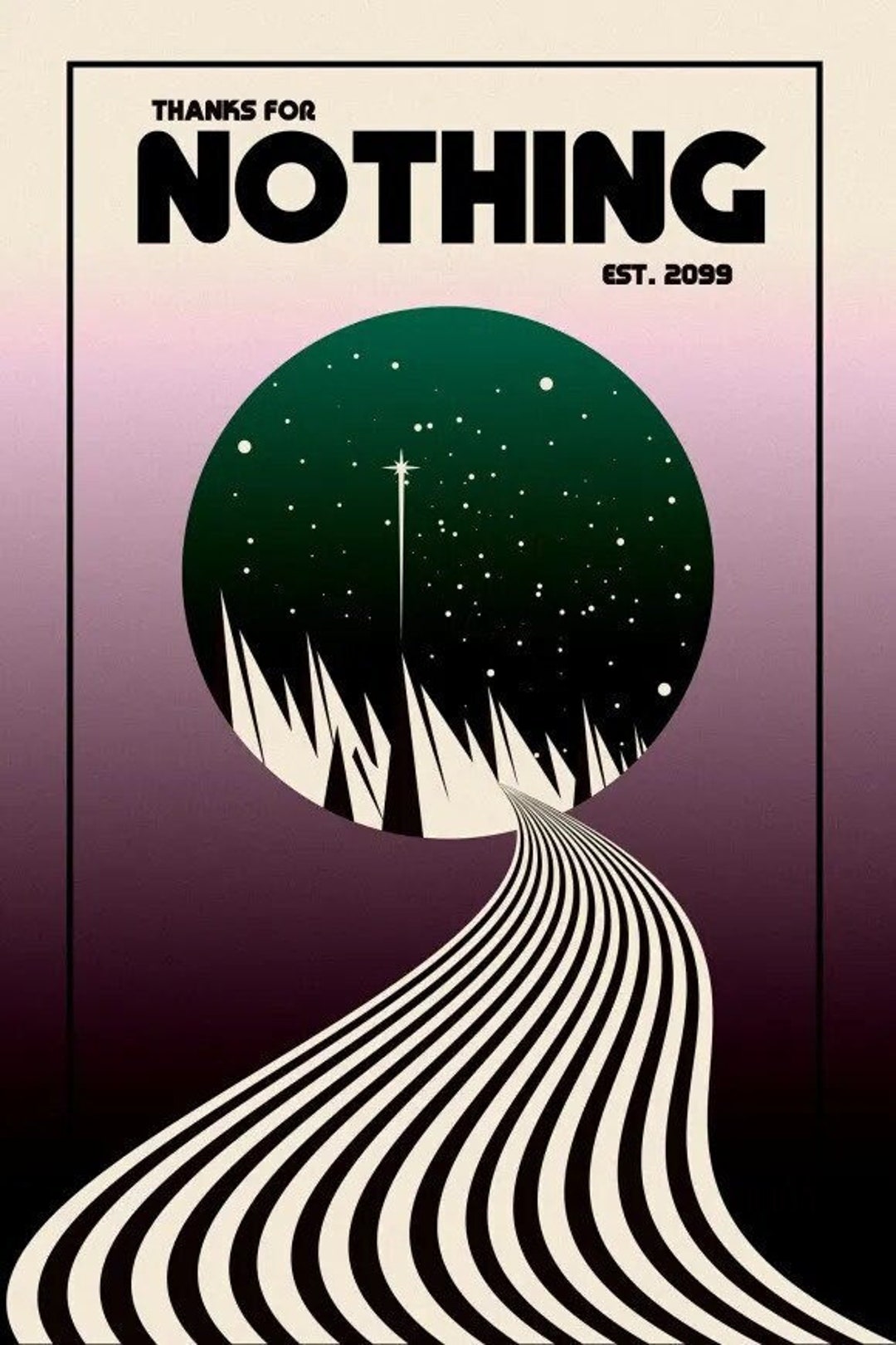 Retro "liminal Space Travel" Poster - Thanks for Nothing! - Etsy