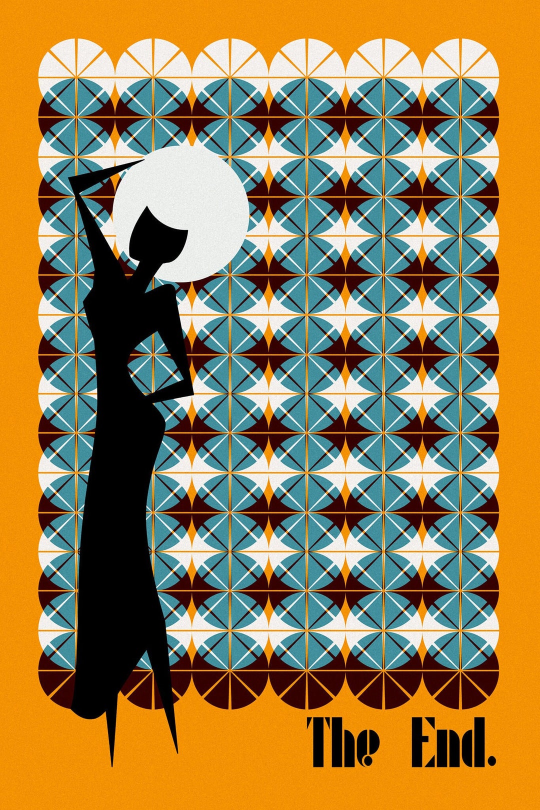 The End - Vintage Retro Geometric Abstract Aesthetic Original Art - Etsy