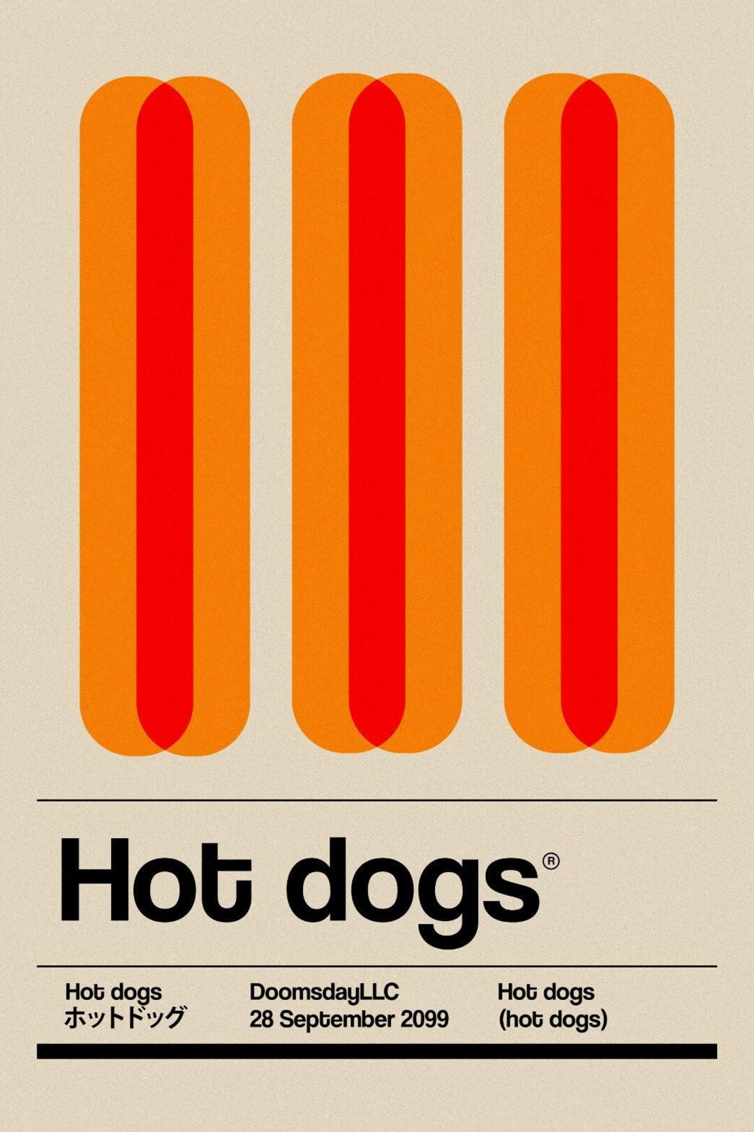 Hot Dogs 3" Vinyl Sticker - Etsy