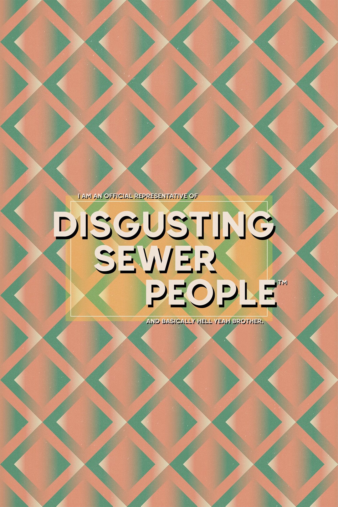 Disgusting Sewer People - Retro Boho Chic Tropical Typography Original ...