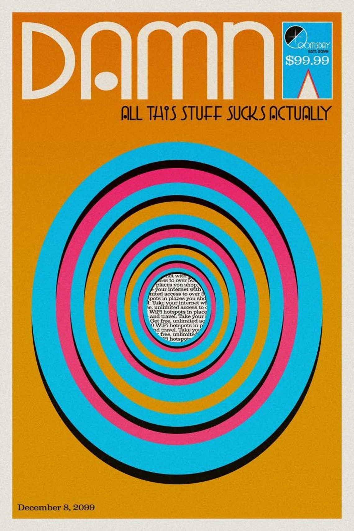 60's Retro Surreal Style Poster - Magazine Cover Parody - 12" by 18" - Etsy