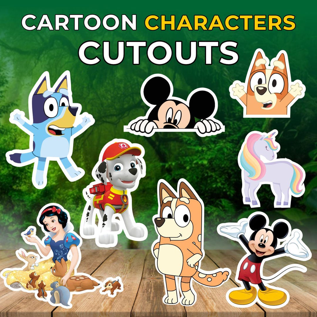 Custom Life-size Cartoon Character Cutouts: Event & Decor - Etsy