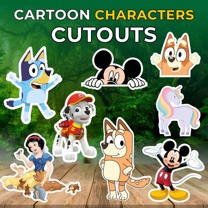 Character Cutout - Etsy
