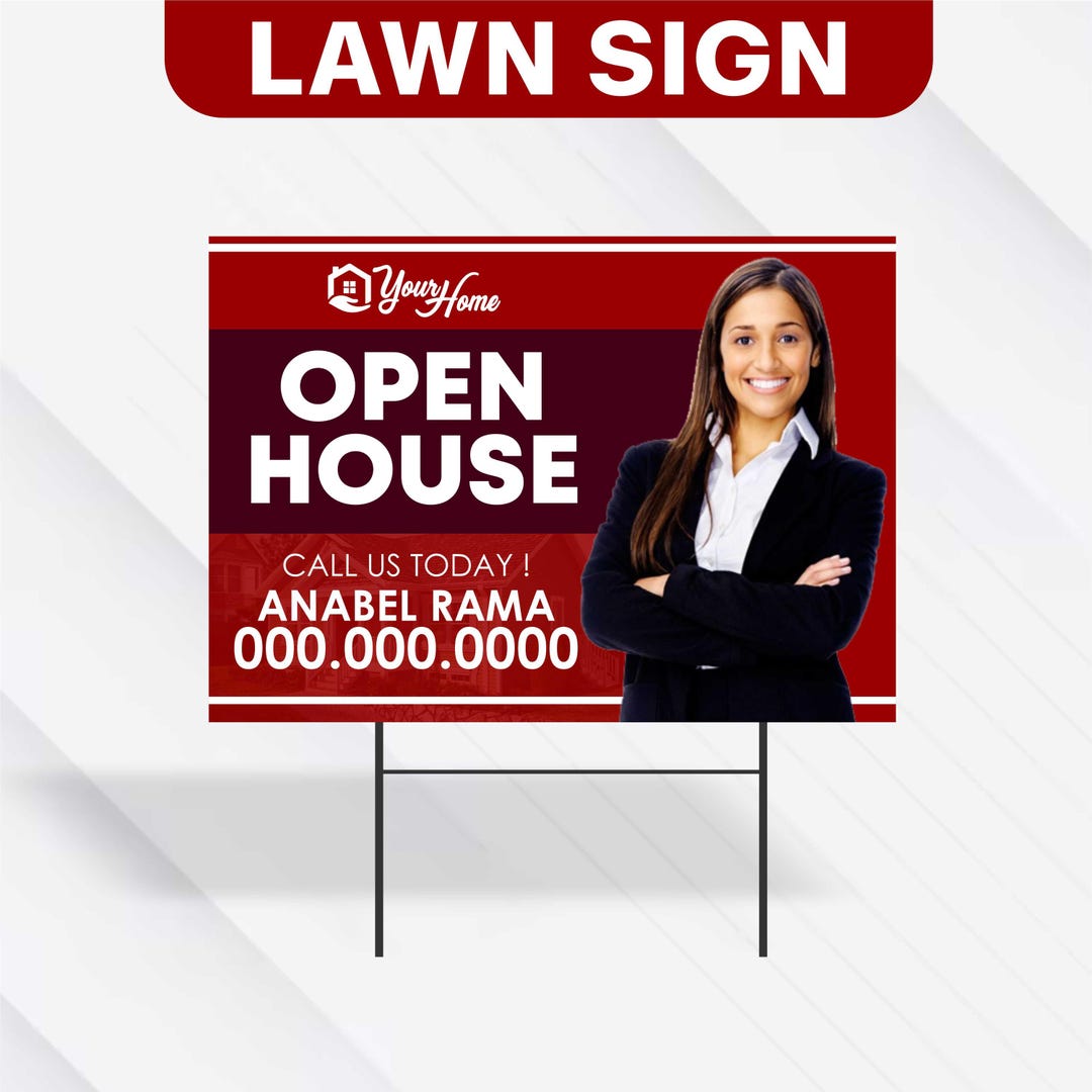 Custom Double-sided Yard Sign 18 X 24 Personalized Directional Sign ...