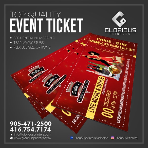Custom Event Ticket Printing - Etsy