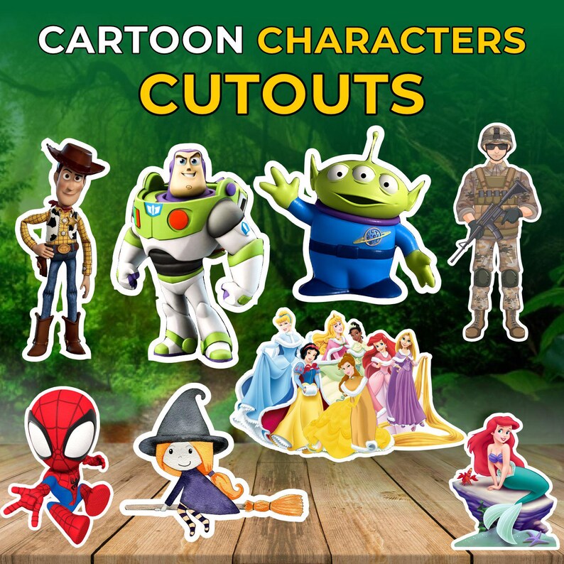 Custom Life-size Cartoon Character Cutouts: Event & Decor - Etsy