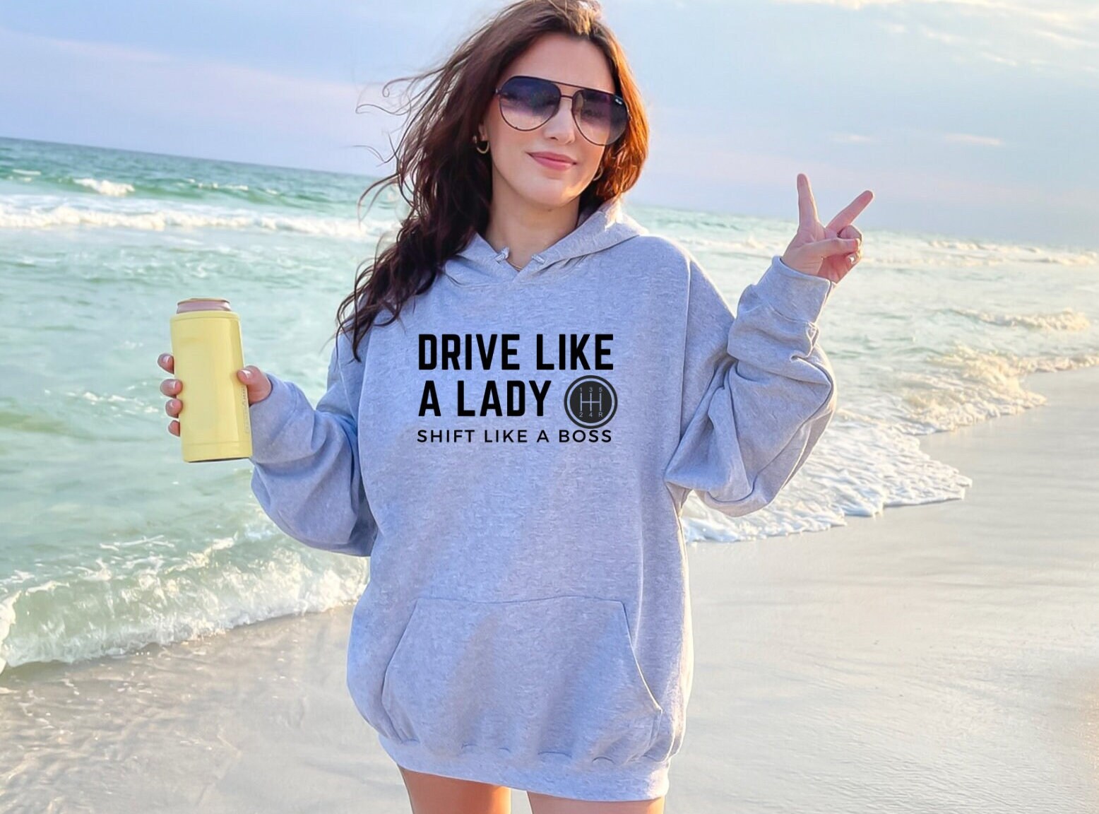 Drive Like a Lady, Shift Like a Boss Unisex Heavy Blend Hooded ...